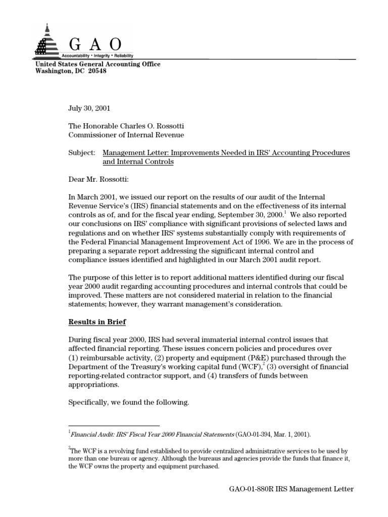 United States General Accounting Office Washington, DC 20548 | PDF ...