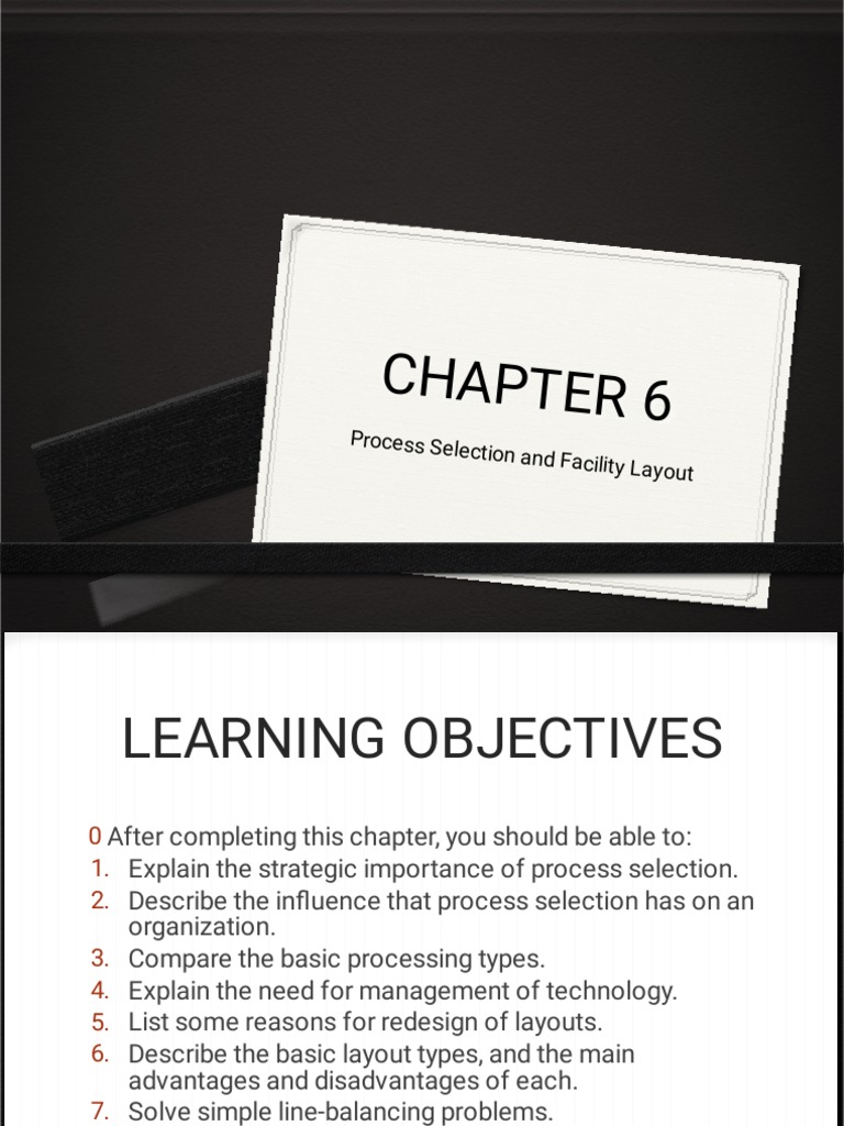 Chapter 6 Process Selection and Facility Layout Hdjedjjdjsuejc | PDF ...