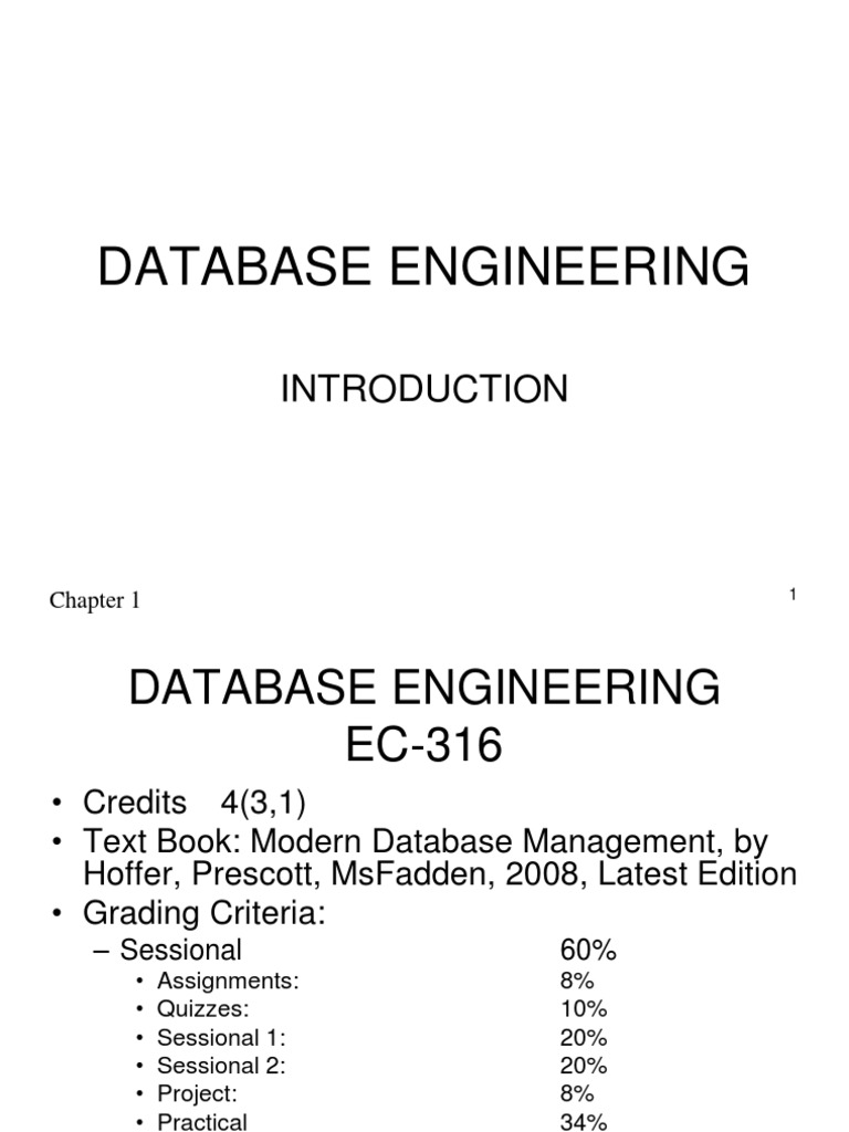 Database Engineering | PDF | Databases | Computer File