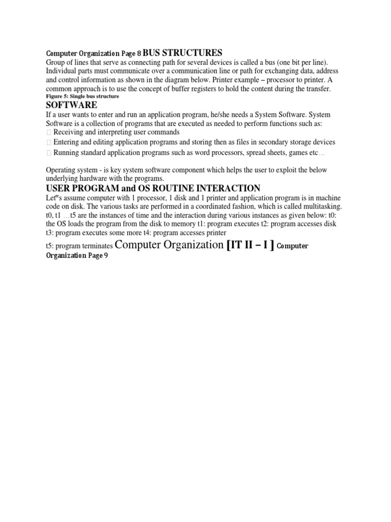 Computer Organization: Bus Structures | PDF | Central Processing Unit | Computer Program