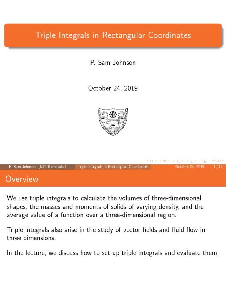 Triple Integrals in Rectangular Coordinates PDF | PDF | Integral | Algebra