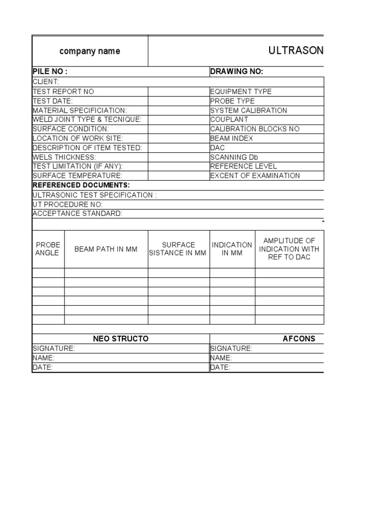 Ultrasonic Testing Report | Ultrasound | Applied And Interdisciplinary ...