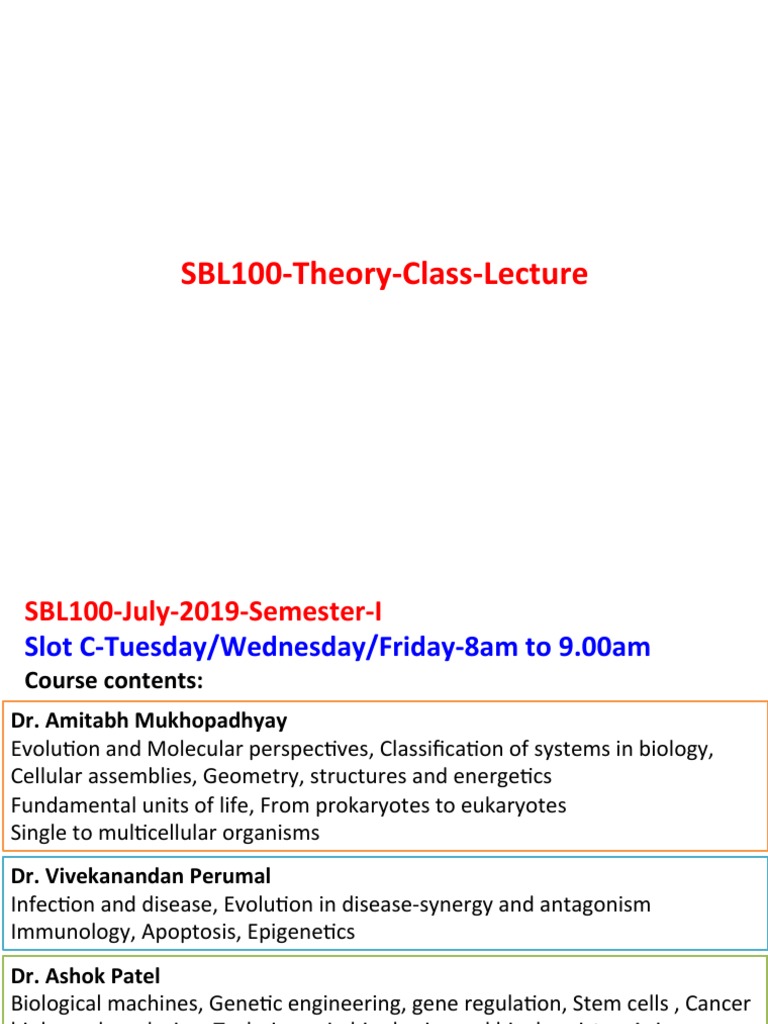 SBL100 Lecture Ashok Biological Machines Part I | PDF | Hemoglobin | Blood