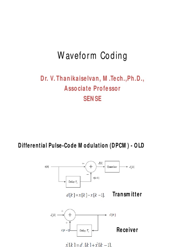 DPCM Waveform Coding Techniques | PDF