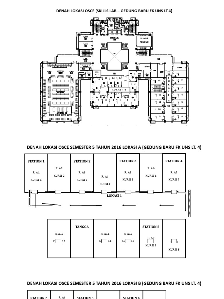 Denah Lokasi Osce (Skills Lab - Gedung Baru FK Uns Lt.4) : Toilet Pa ...