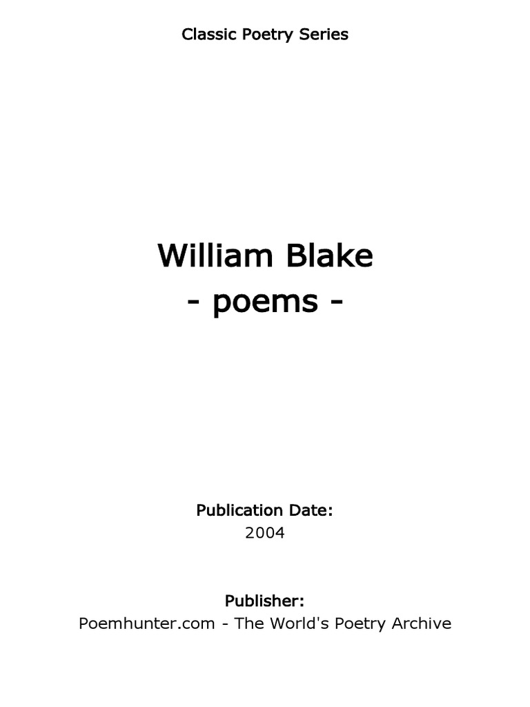 William Blake: Poetry and Legacy | PDF | William Blake