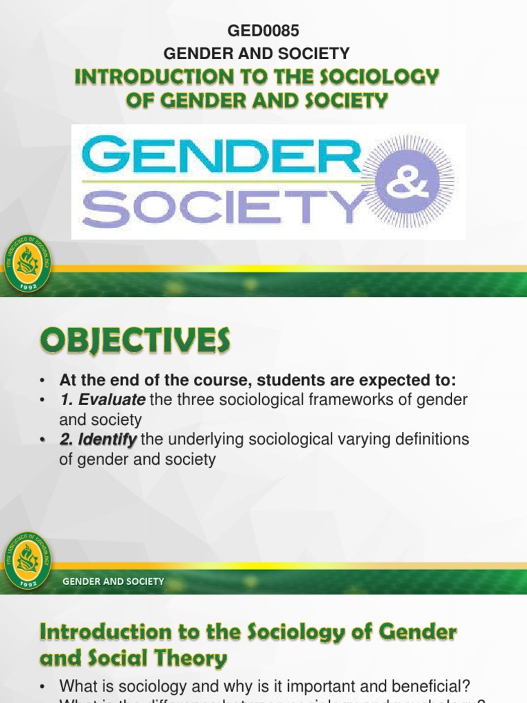 Understanding Gender in Society | PDF | Sociology | Intersectionality