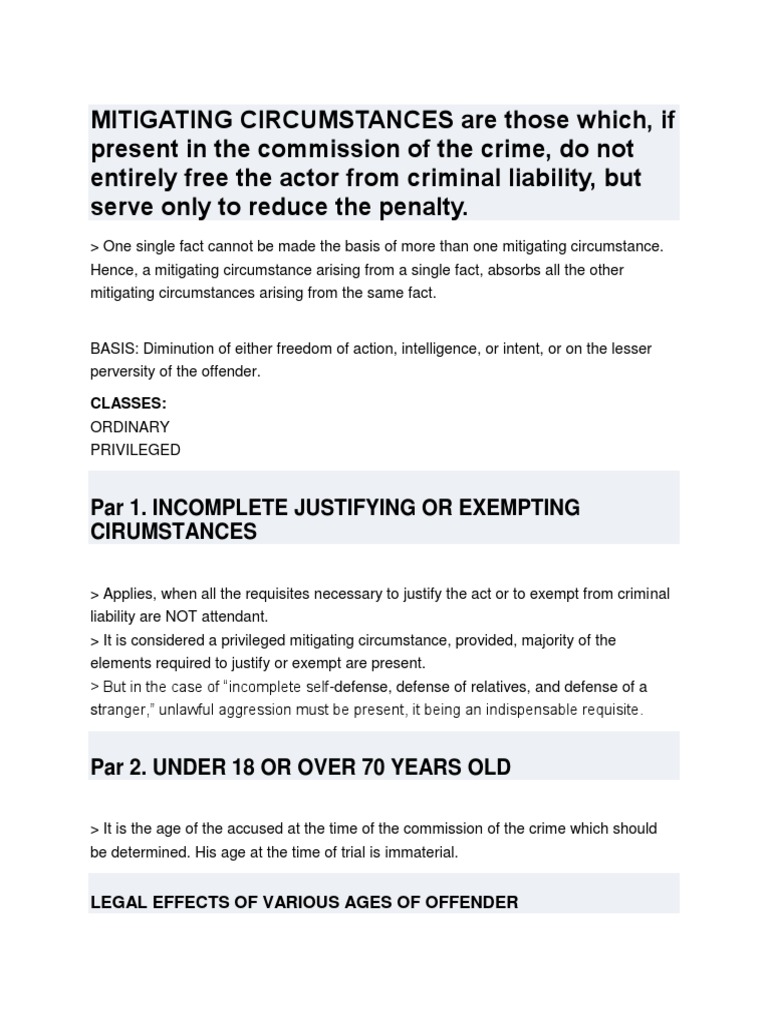 Mitigating | PDF | Mitigating Factor | Plea