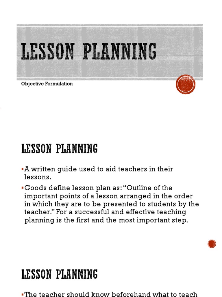 Lesson Planning | PDF | Lesson Plan | Teachers