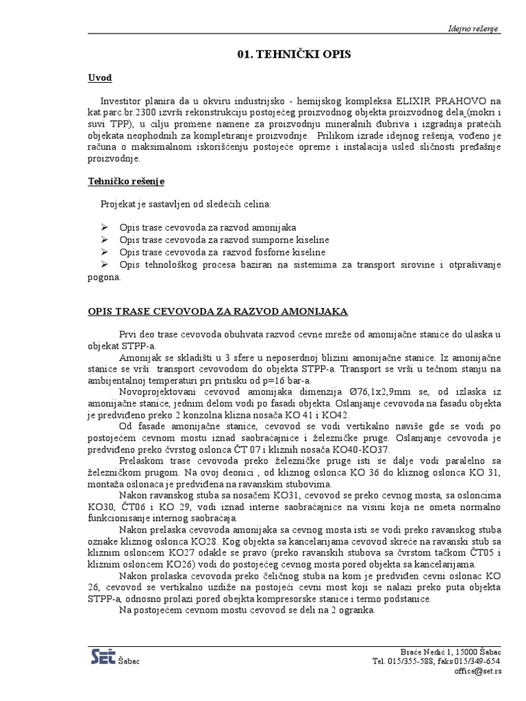 Tehnicki Opis | PDF