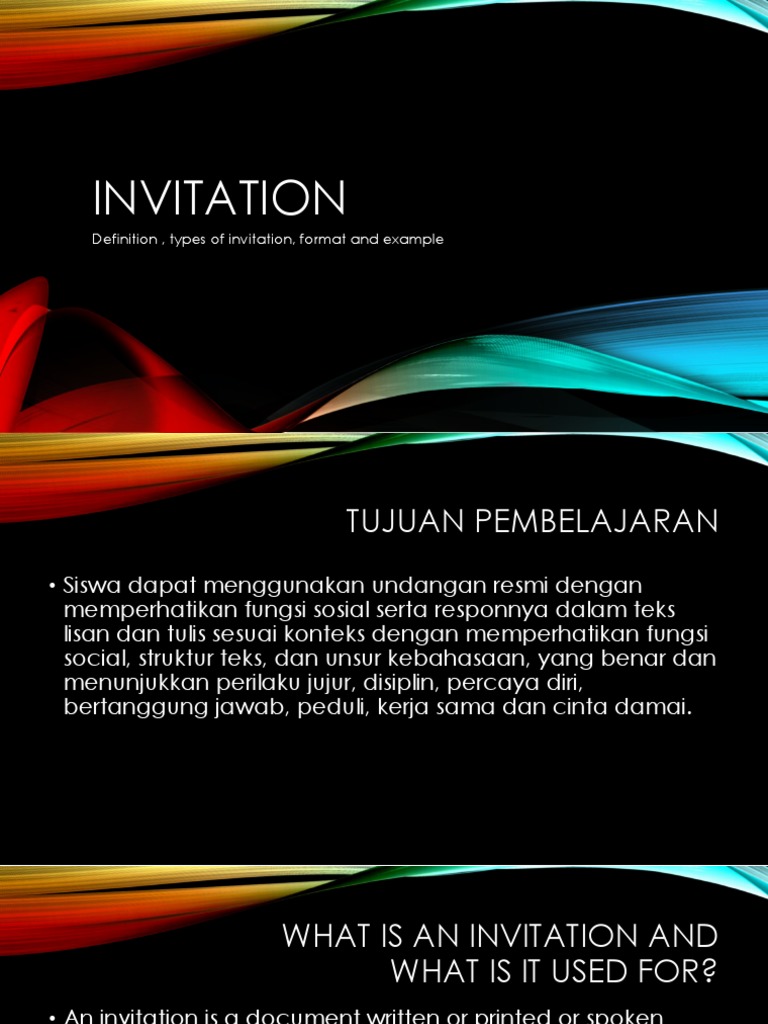 Understanding Formal Invitations | PDF