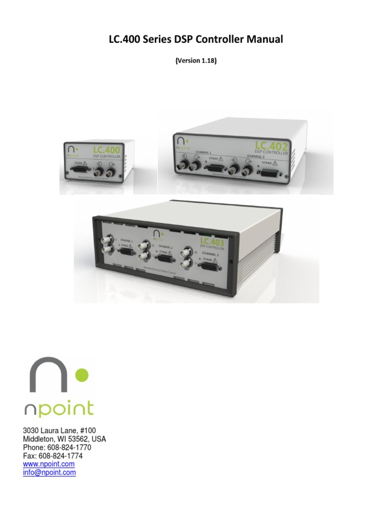 LC.400 Series DSP Controller Manual: (Version 1.18) | PDF | Control ...