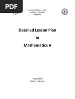 Detailed Lesson Plan 1 | PDF | Fraction (Mathematics) | Subtraction