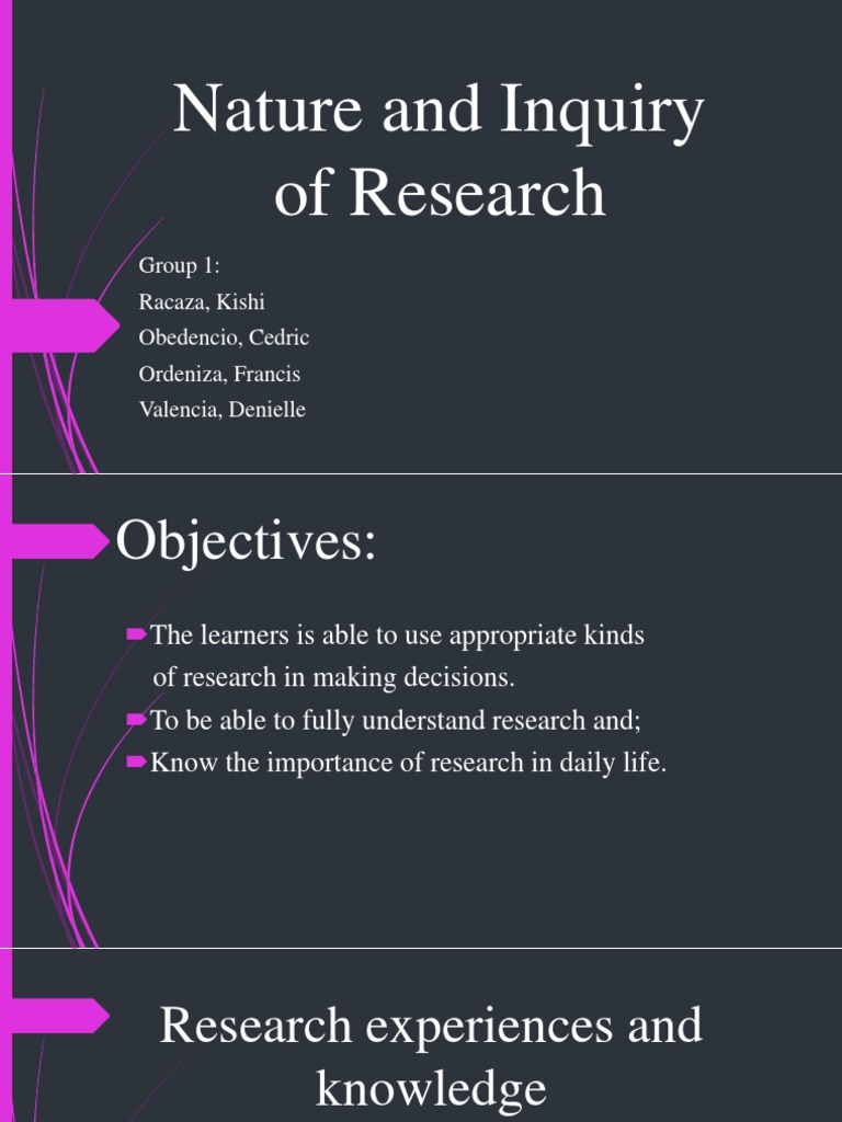 Nature of Inquiry and Research | PDF | Affect (Psychology) | Scientific ...