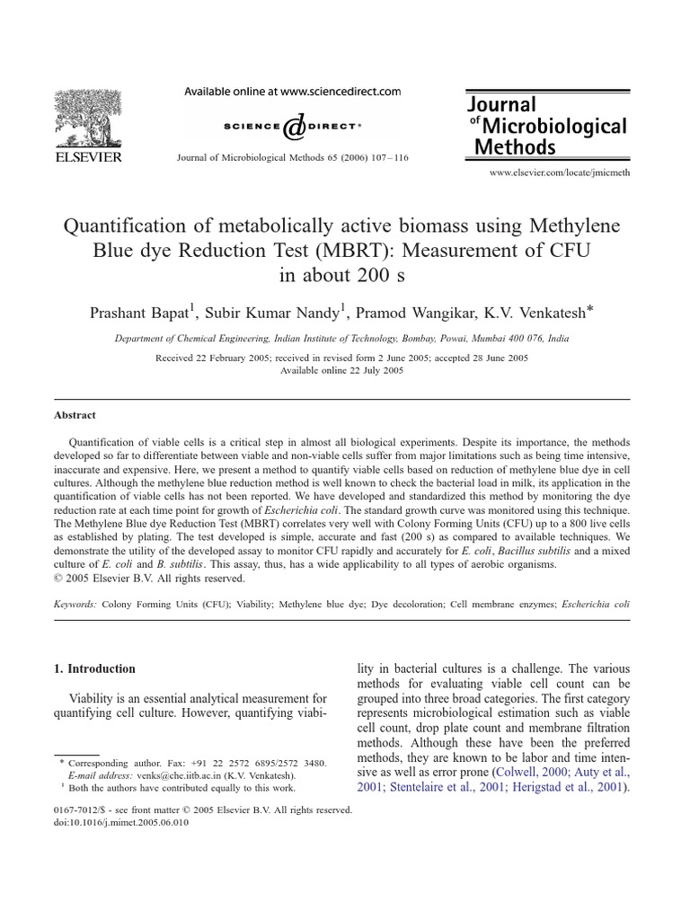 Bapat Et Al. - 2006 - Quantification of Metabolically Active Biomass ...