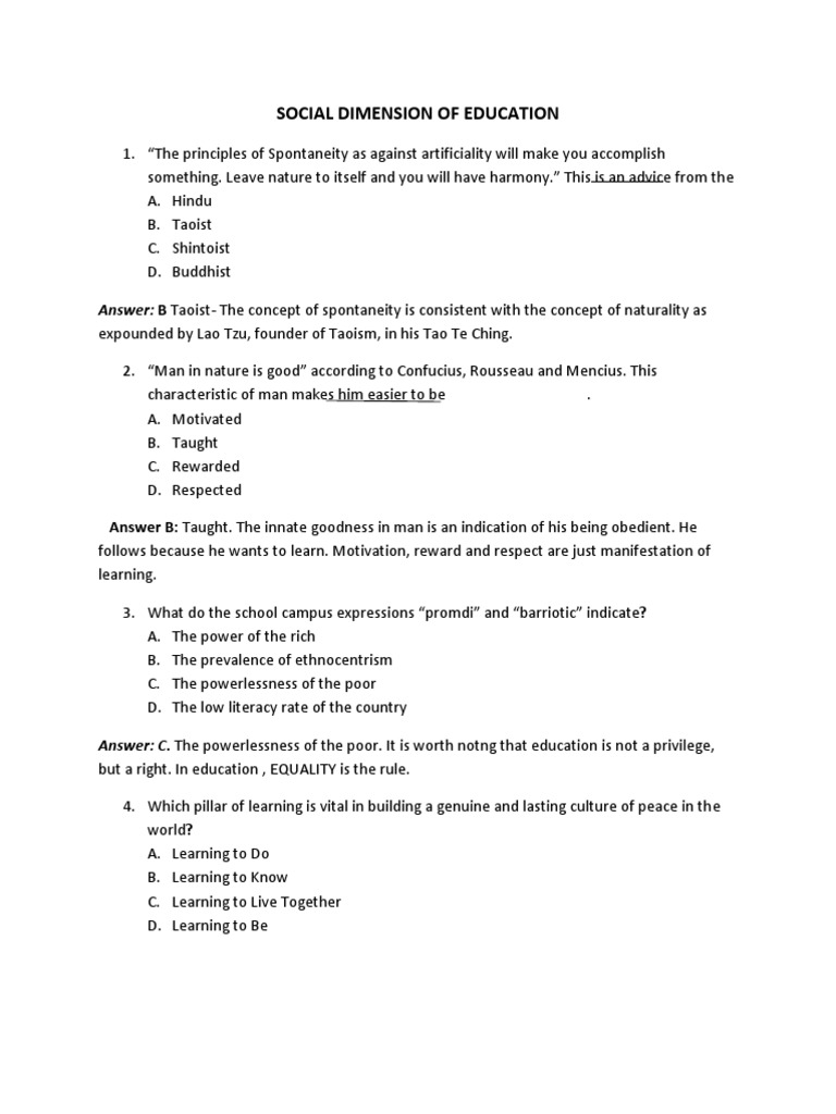 Social Dimensions in Education Insights | PDF | Teachers | Learning