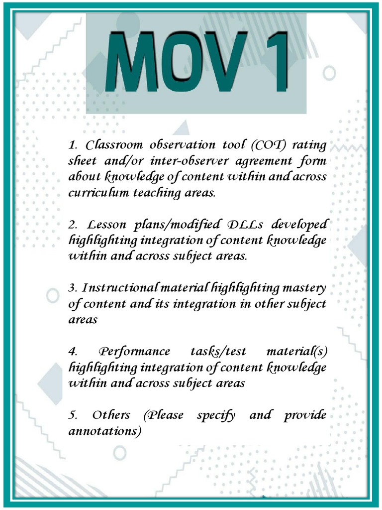 Mov | PDF | Lesson Plan | Teachers