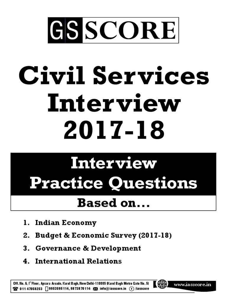 Civil Services Interview 2017-18 - All Questions | PDF | Economics ...