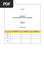 Formato Tipo Programa de Trabajo Comite Paritario | PDF