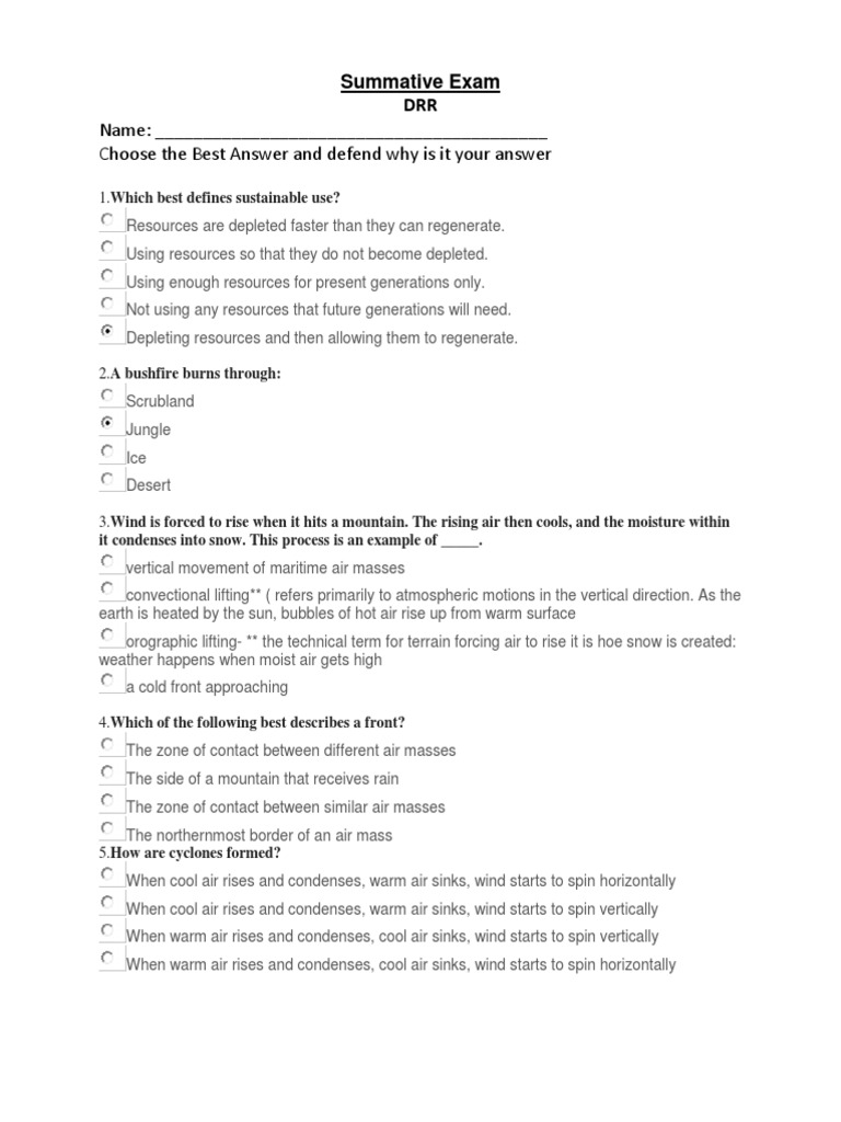 Hydro Meteorological Hazards Quiz | PDF | Beach | Atmosphere Of Earth
