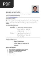 Curriculum Vitae | PDF | Tagalog Language | Philippines