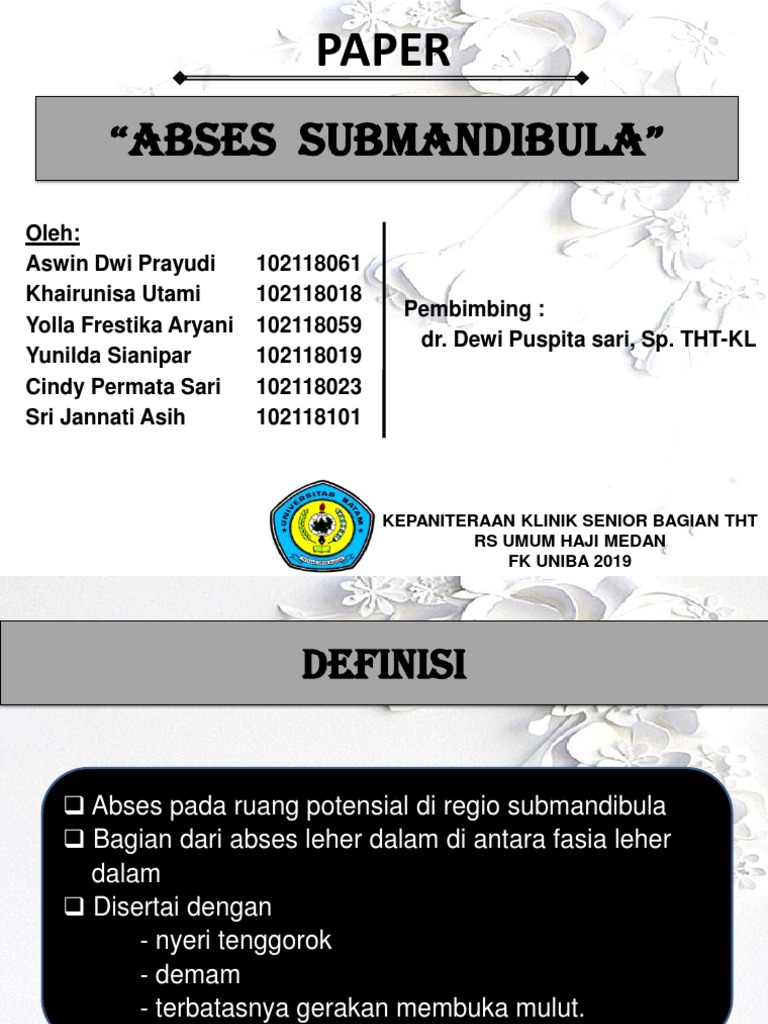 Abses Submandibula: Diagnosis dan Penanganan | PDF | Pengembangan Diri ...