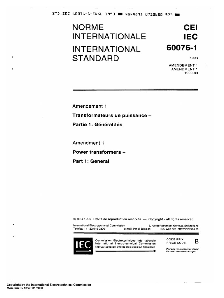 Iec60076 1 (Power TR) | PDF