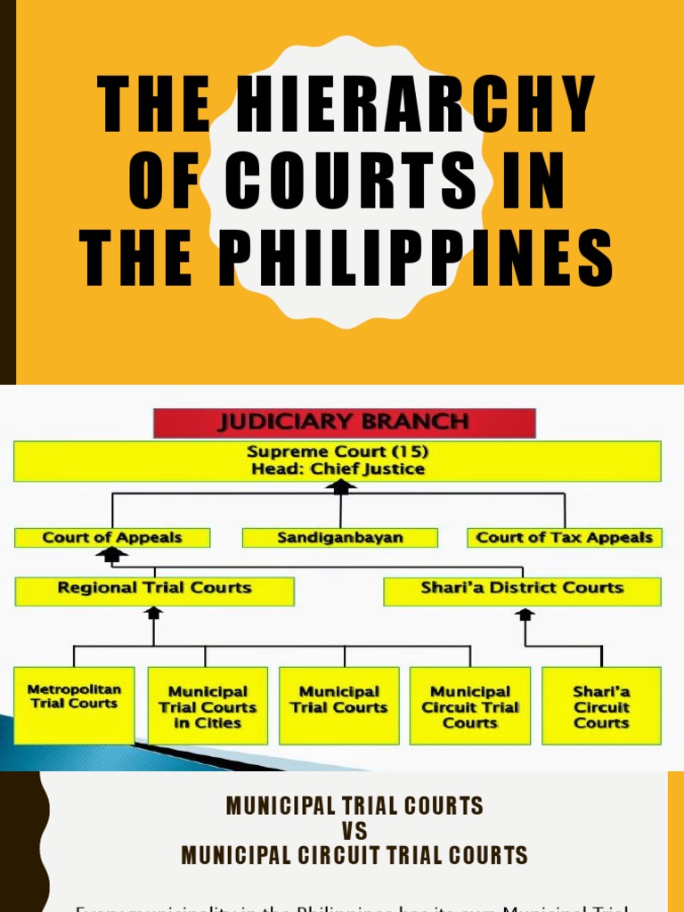 The Hierarchy of Courts in The Philippines | PDF | Government Institutions | Common Law