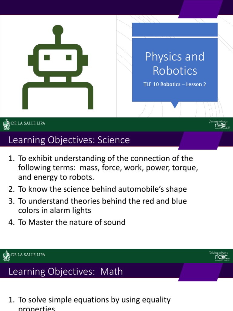 Physics and Robotics | PDF | Robotics | Physics