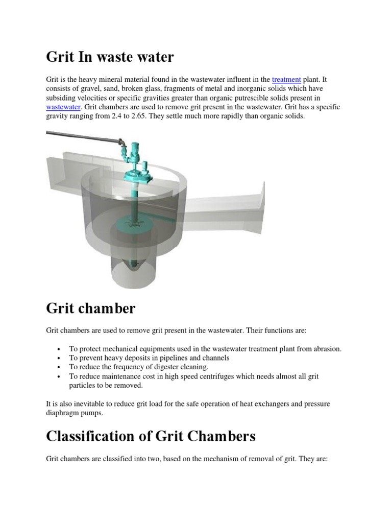 An In-Depth Look at Grit Removal Methods and Equipment in Wastewater ...