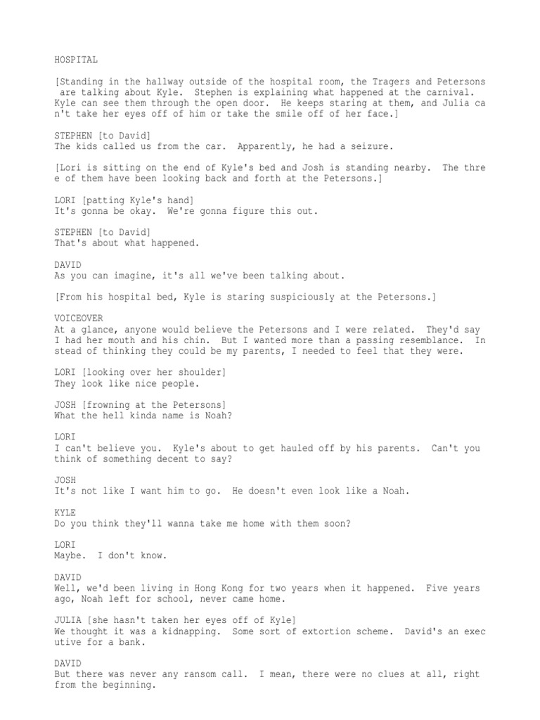 Kyle XY Script | PDF