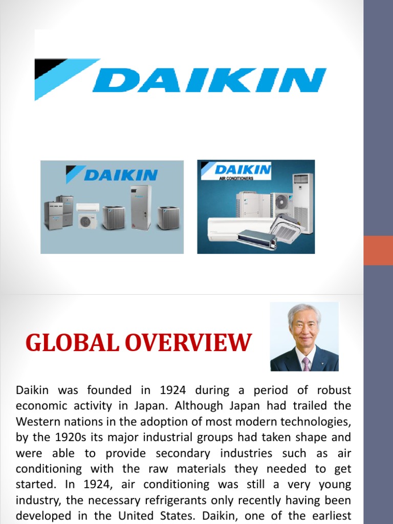 Daikin Global Overview & India Operations | PDF | Air Conditioning | Japan