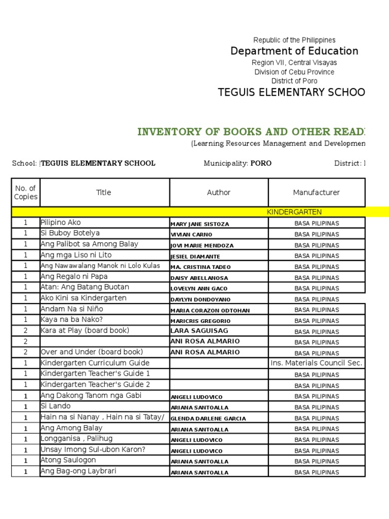Inventory Form | PDF