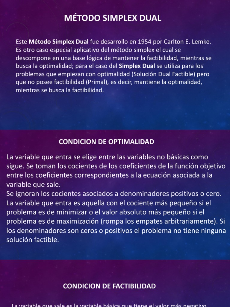 Metodo Dual Simplex | PDF | Álgebra | Algoritmos