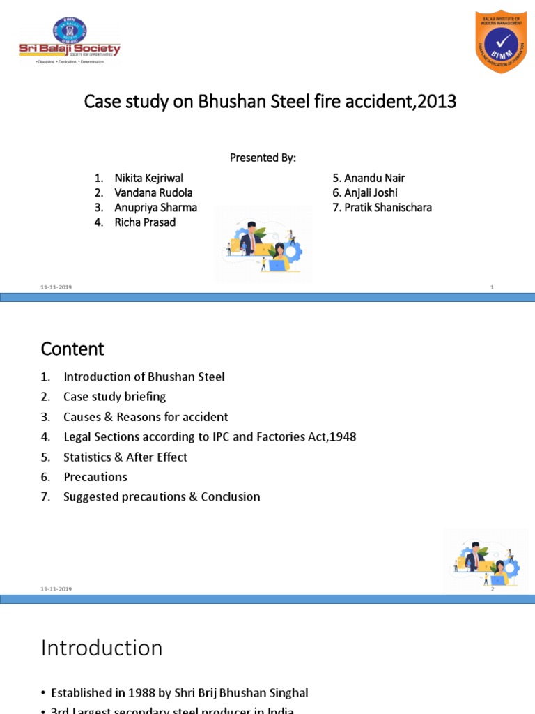 Case Study On Bhushan Steel Fire Accident, 2013 | PDF | Government ...