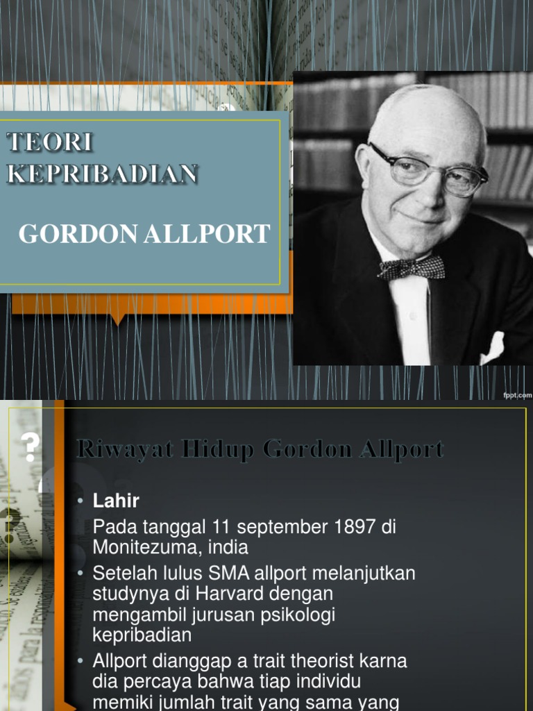 TEORI GORDON ALLPORT (ttk2) | PDF