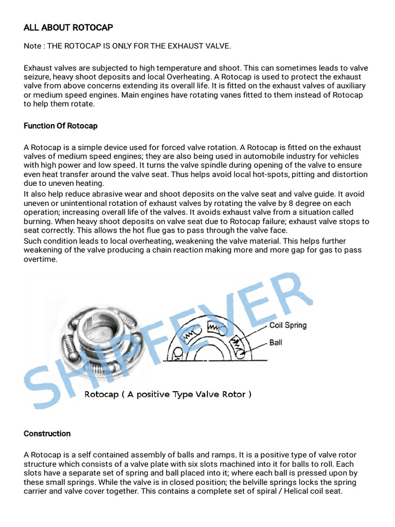 Roto Cap | PDF | Valve | Engines