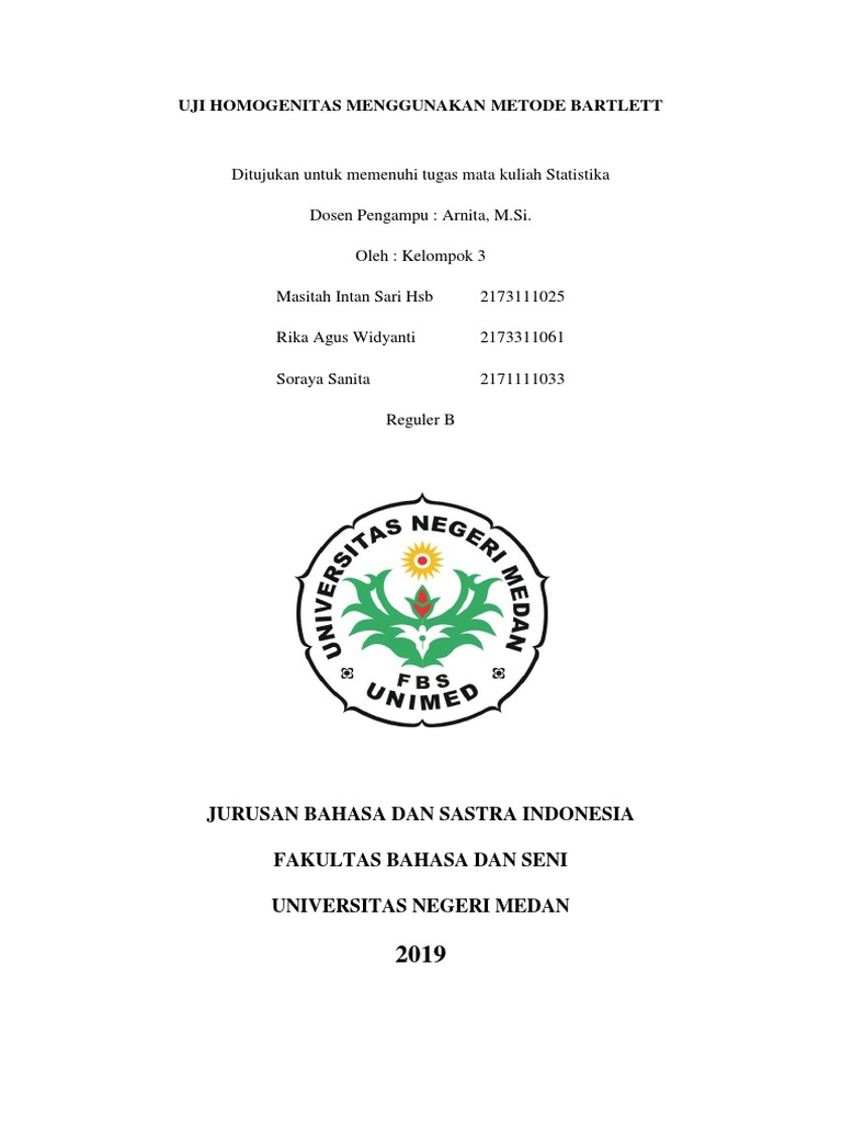 Uji Homogenitas Varians dengan Bartlett | PDF