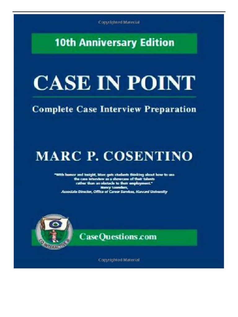 PDF Ebook Case in Point Complete Case Interview Preparation 10th ...