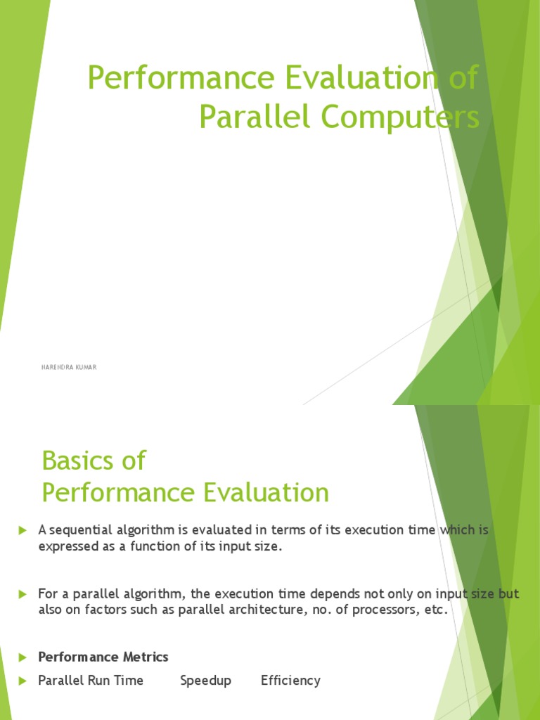 Performance Evaluation of Parallel Computers | PDF | Parallel Computing ...