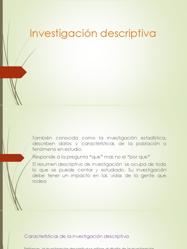 Investigación descriptiva