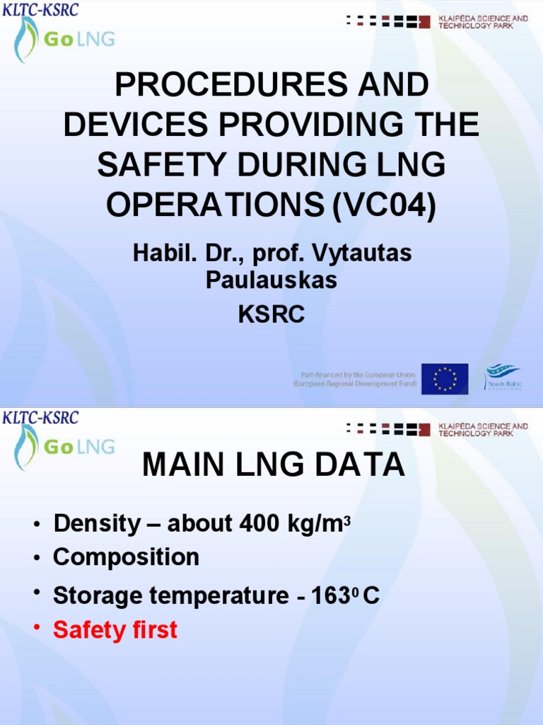 Procedures Devices of LNG Operations Tallinn | PDF | Liquefied Natural ...