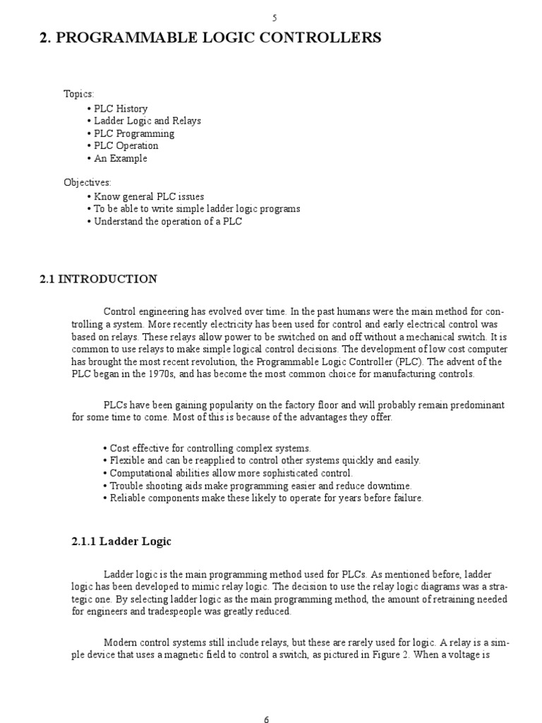 Programmable Logic Controllers | PDF