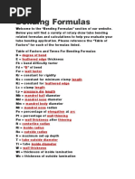 TUBE Bending Formulas | PDF | Applied And Interdisciplinary Physics ...