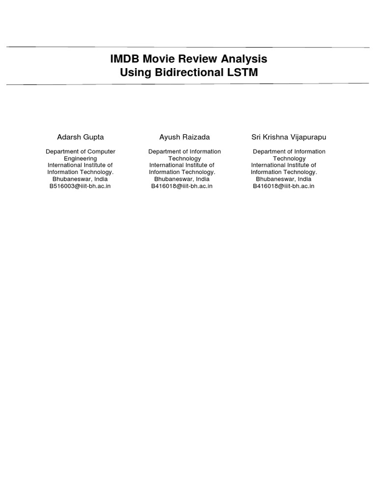 IMDB Review Emotion Analysis Using LSTM | PDF | Programming Language ...