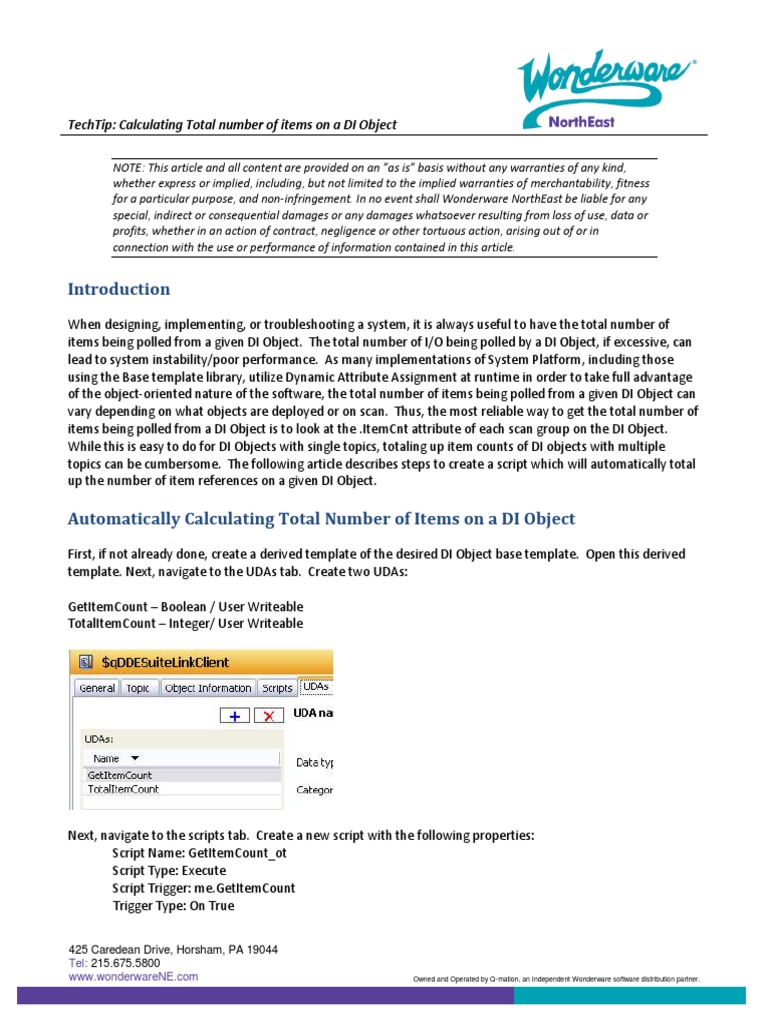 Nota Tecnica Wonderware | PDF | Array Data Type | Object Oriented ...