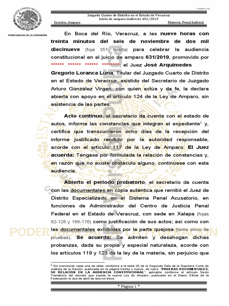 (foja 351 vuelta): * Página 1 | Queja | Derecho penal