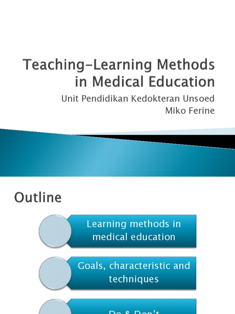 4 Teaching-Learning Methods in Medical Education | PDF | Simulation ...