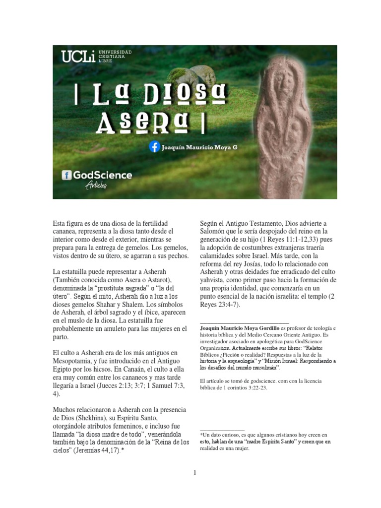La diosa Asera_Joaquín M. Moya | Religiones mediterráneas antiguas | El ...