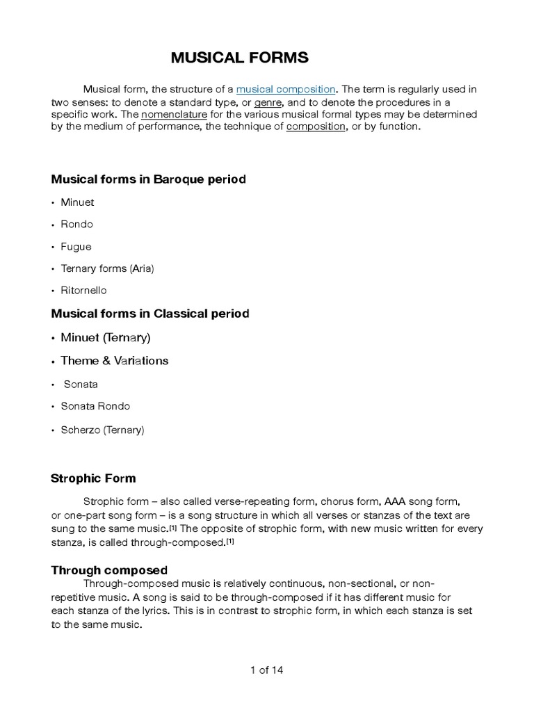 Forms of Music | PDF | Musical Forms | Elements Of Music